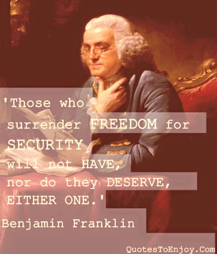 Those who surrender freedom for security will not ... - Benjamin Franklin