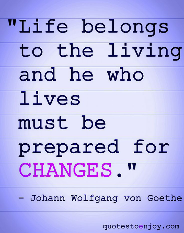 Life belongs to the living, and he who liv... - Johann Wolfgang von Goethe