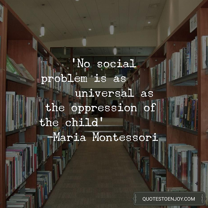 No social problem is as universal as the oppression of ... - Maria ...
