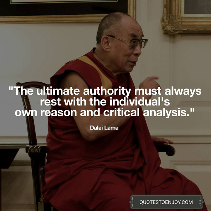 The ultimate authority must always rest with the individual's ...