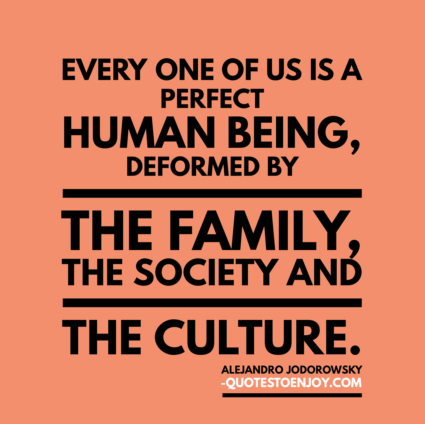 Every one of us is a perfect human being... - Alejandro Jodorowsky