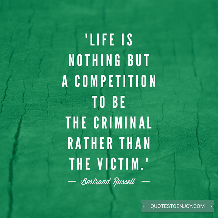 "Life is nothing but a competition to be the criminal..." - Bertrand ...